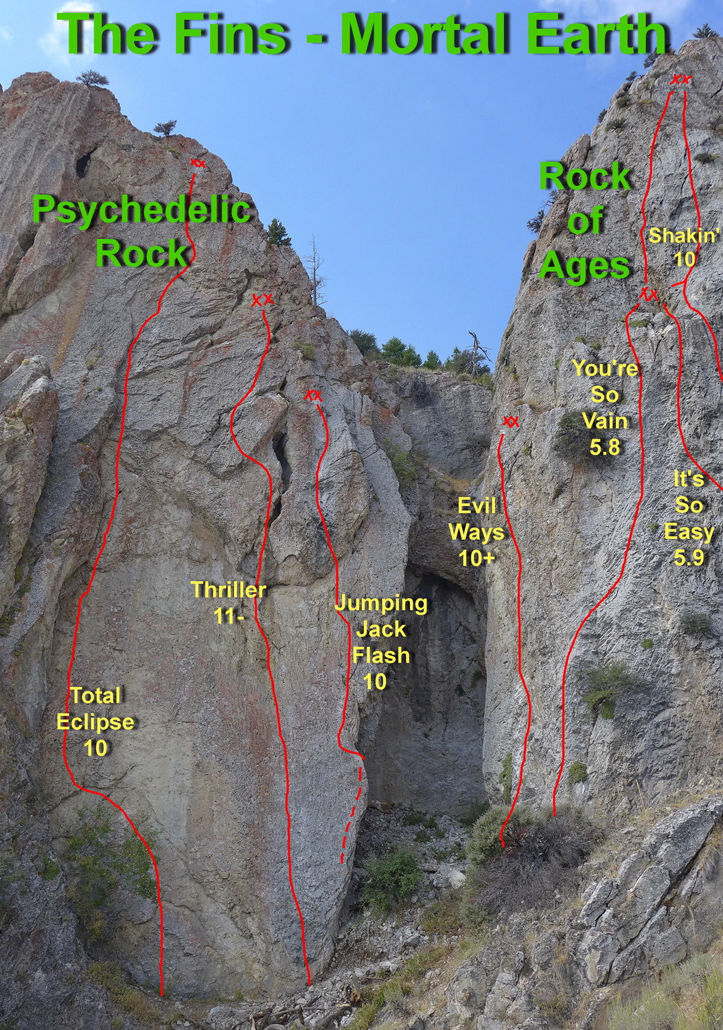 Right side of the Psychedelic Rock formation.