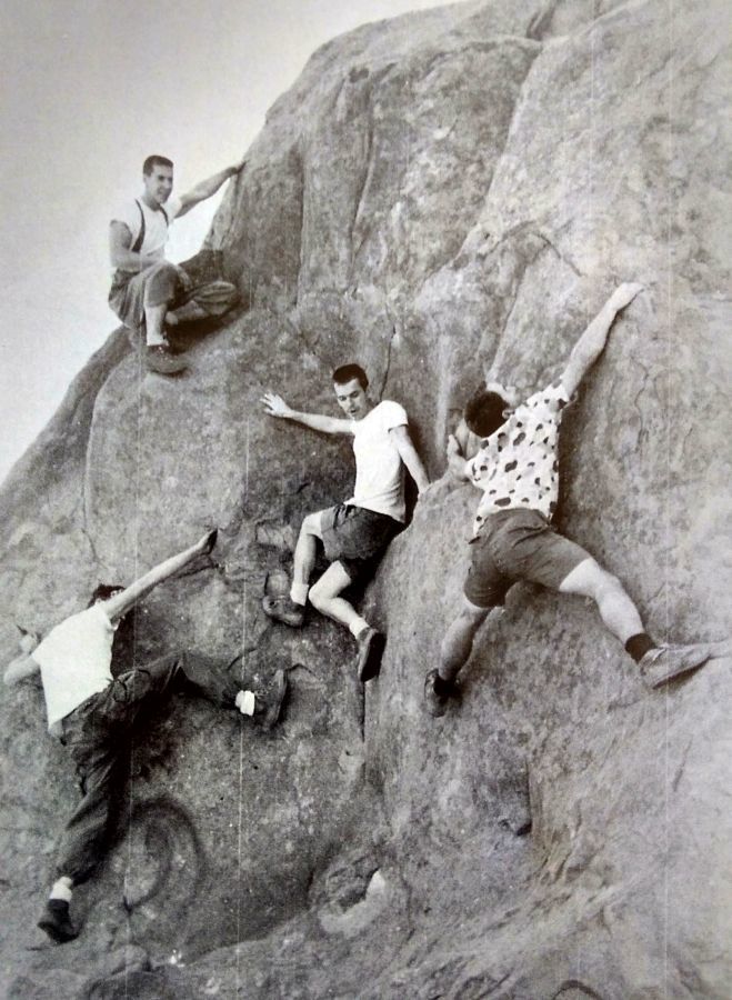 TM Herbert, Harry Daley, Bob Kamps & Yvon Chouinard in polka-dots ...