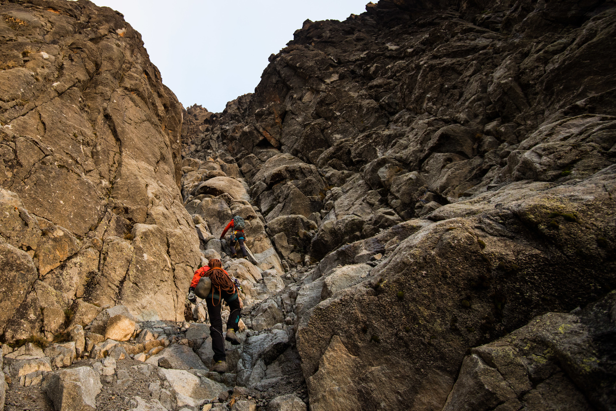 Gully after the first pitch. We soloed most after the first pitch, and ...