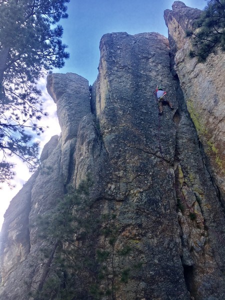 Rock Climbing in Immagination Spires, Custer State Park