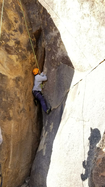 Rock Climb Snakeskin offwidth, High Desert
