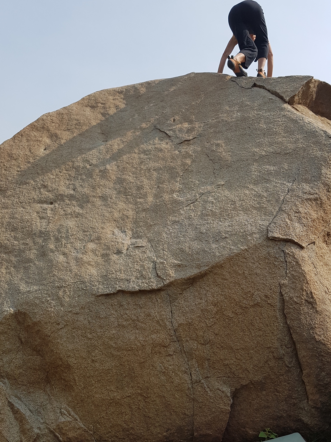 subtle slab. one of the first boulders on the upper row of boulders on ...