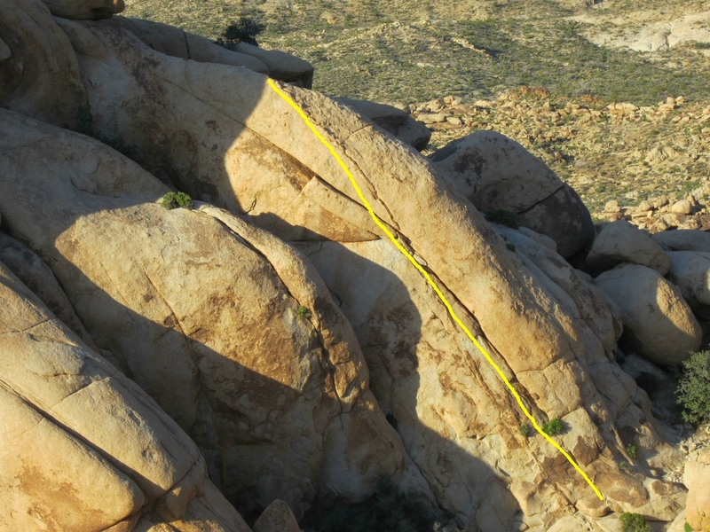 Rock Climb Guillotine Crack, Southern Nevada