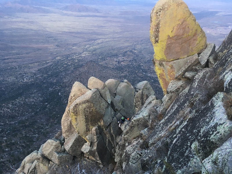 Marta, Jordan, and Ben emerging onto the ridgeline after P5. I have ...