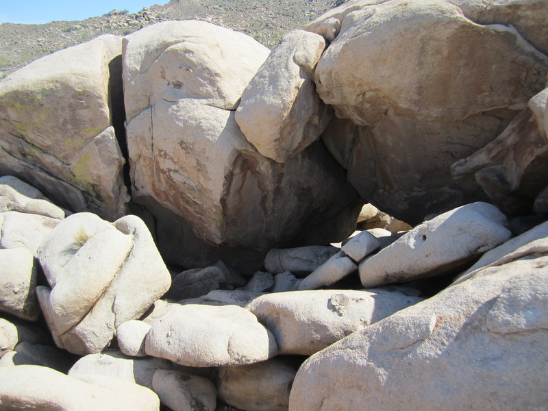 The north side of Split Rock. The cave is a nice place to hang out and ...