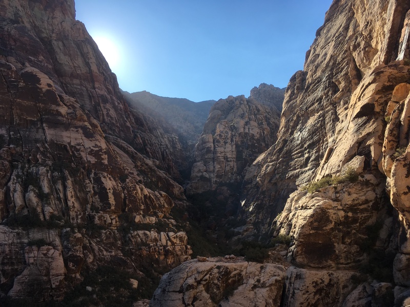 Beautiful view up-canyon from lunch ledge