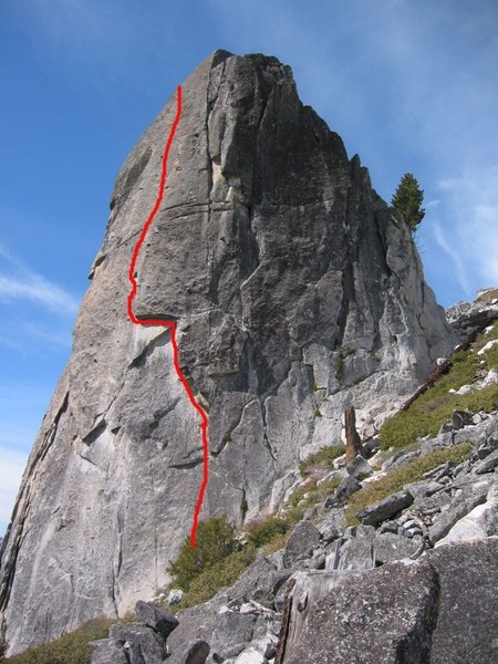 Rock Climbing in Upper Spire, Lake Tahoe