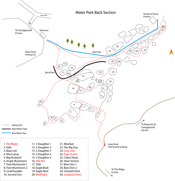 Map of water park area