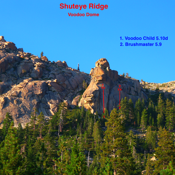 Rock Climbing in Voodoo Dome, Western Sierra