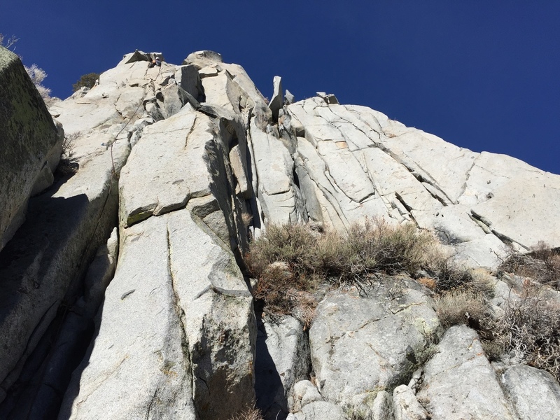 Rock Climbing in Magnus Pillar, Sierra Eastside