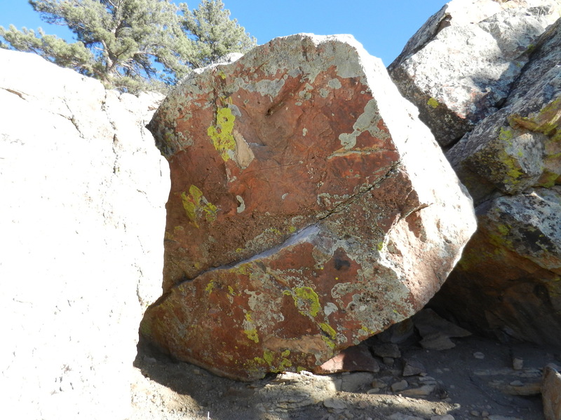 Climbing in Short Stack Boulder, Fort Collins