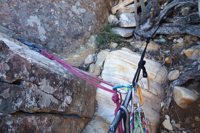 Belay off a tree at the top of Pitch 5. The only belay anchors without ...