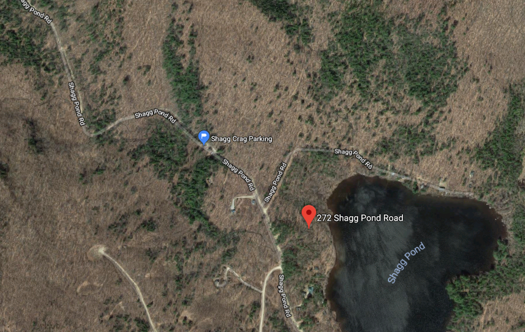 For Directions, if you type "272 Shagg Pond Rd, Bryant Pond, ME 04219 ...