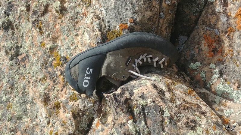 Climbing in Shoeless Joe Jackson Boulder, Grand Junction Area