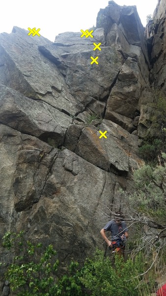 Bolted route on the south facing block