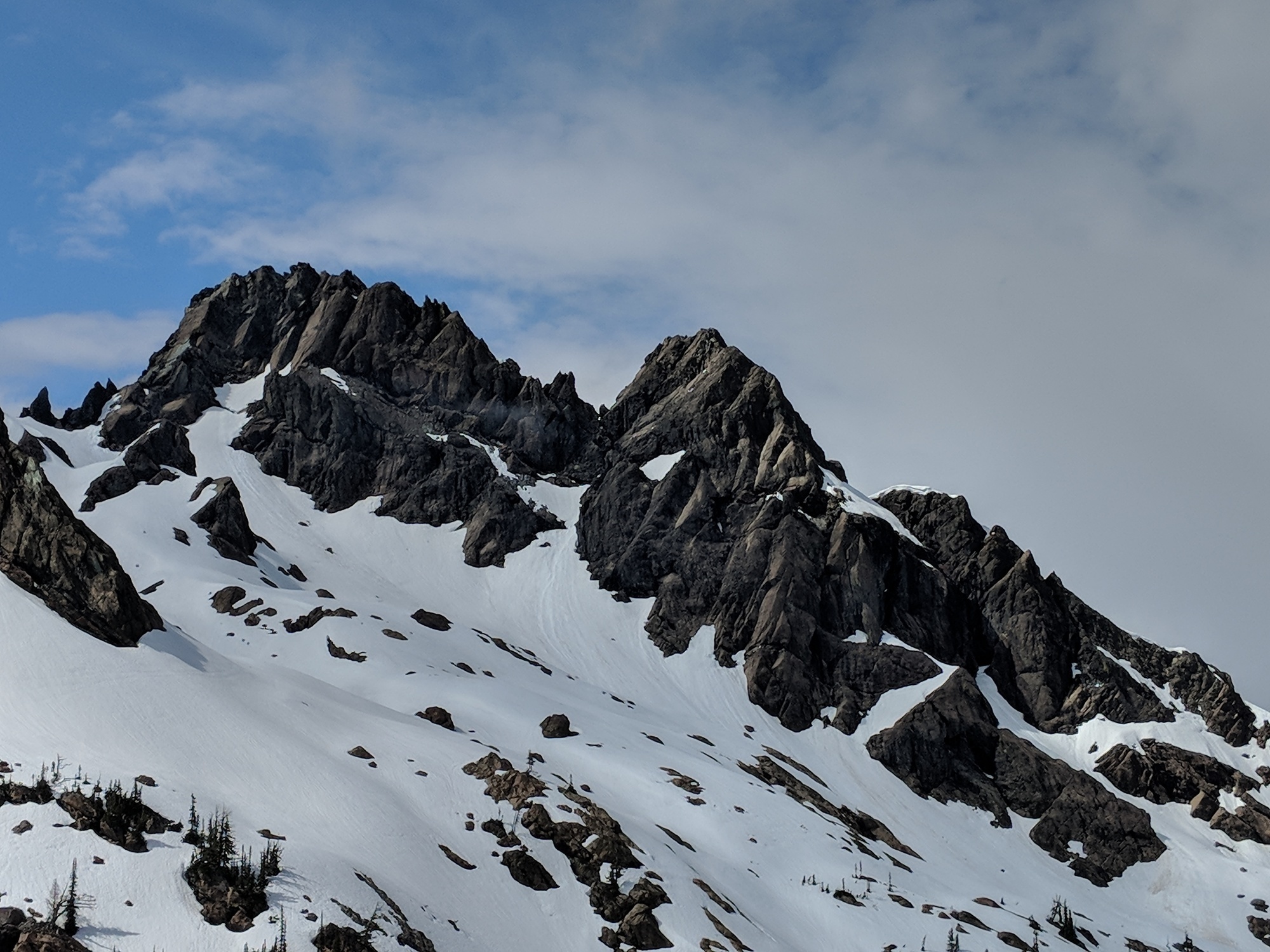View of Ingalls and East Ingalls from near headlight basin.