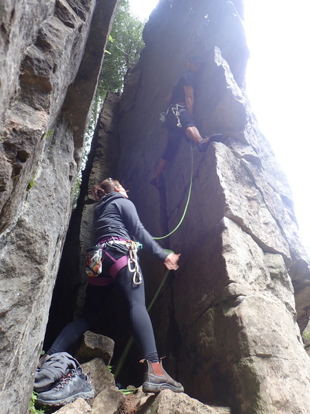 Rock Climbing in Inside the Gully, Ontario