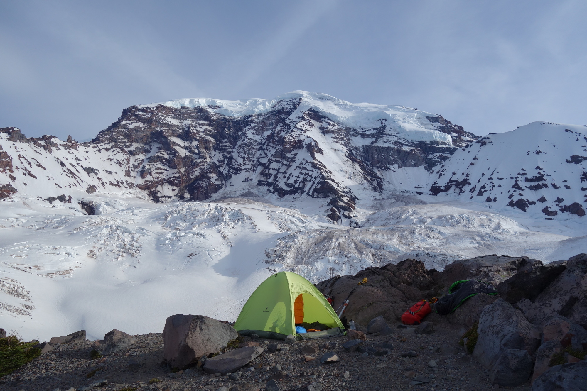 Camp at Curtis Ridge, 7400'
