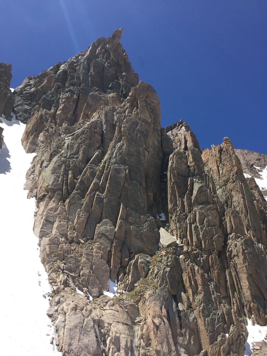 The route in its entirety from the upper reaches of Lamb's Slide.