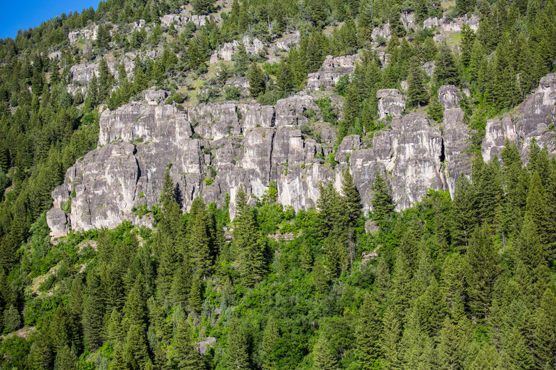 Rock Climbing in Cliffs of Insanity, Wasatch Range
