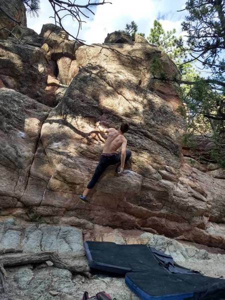 Climb Bulging Slab, Boulder