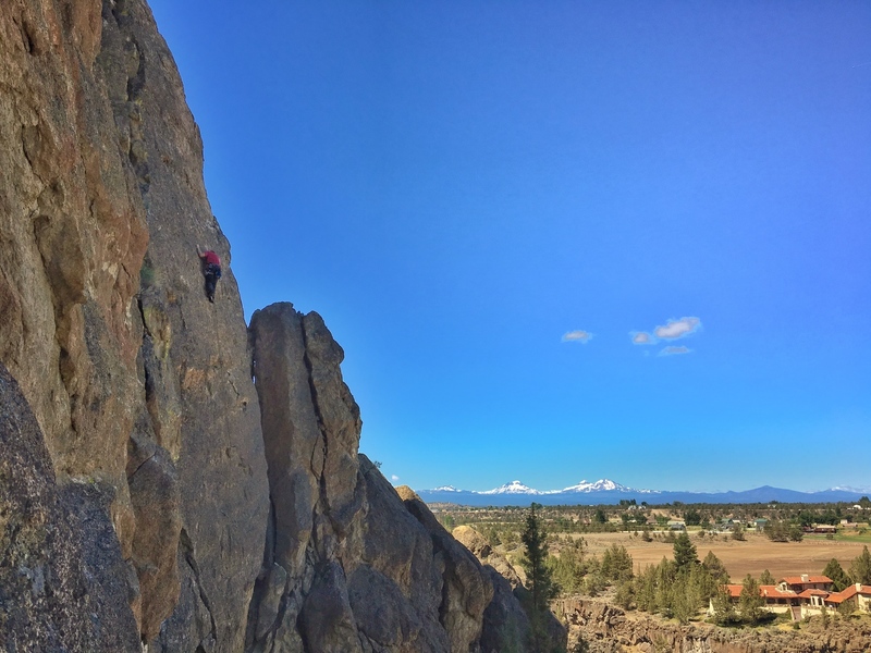 Rock Climb Sunset Slab, Smith Rock