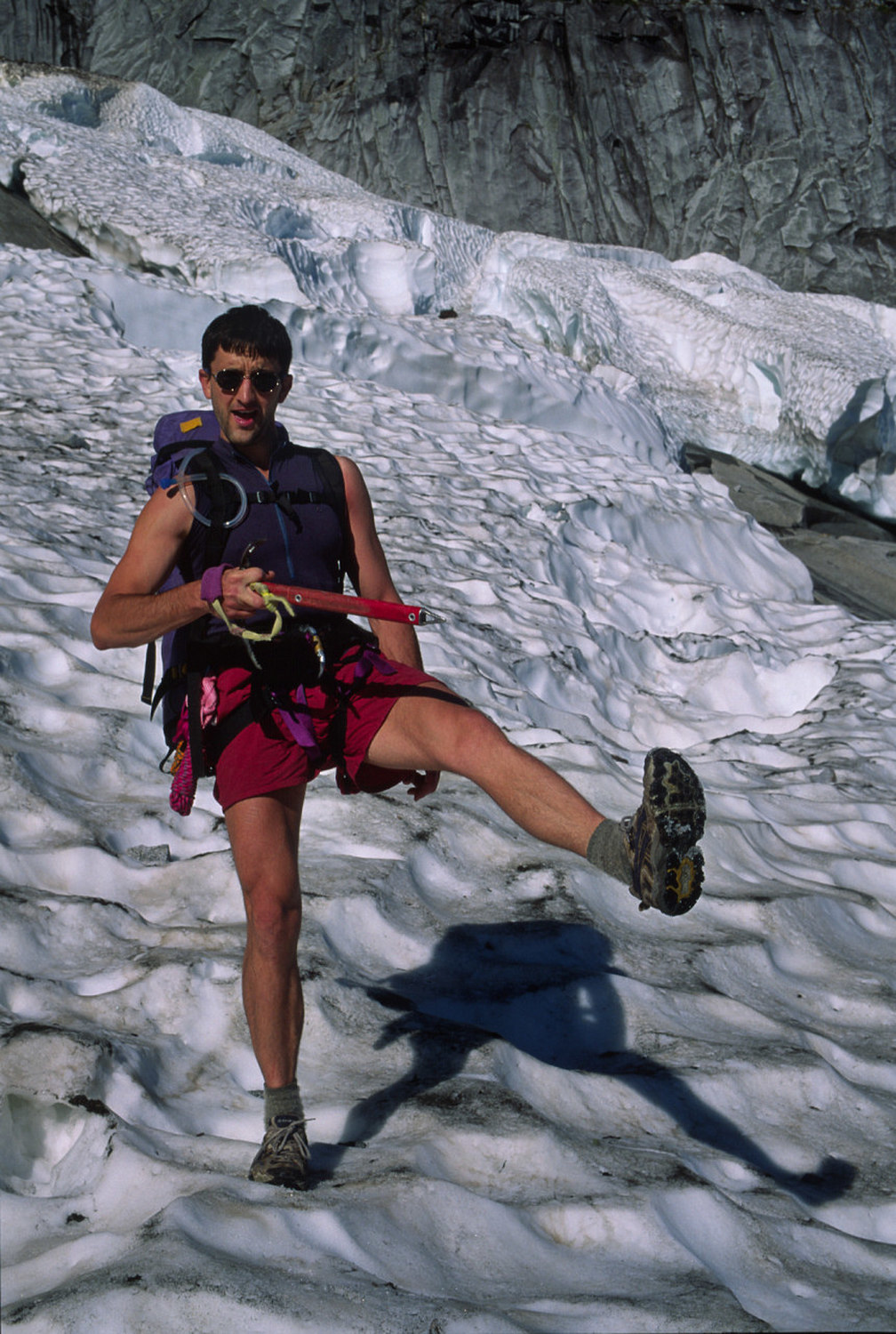Eric Scranton showing off his Bypass Glacier footwear - August 2002