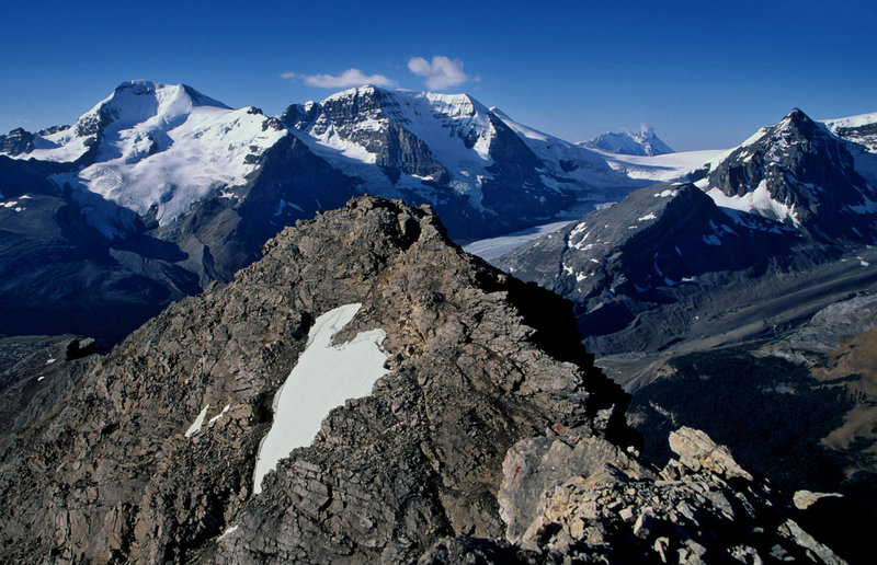 Climbing in Mount Athabasca, Alberta