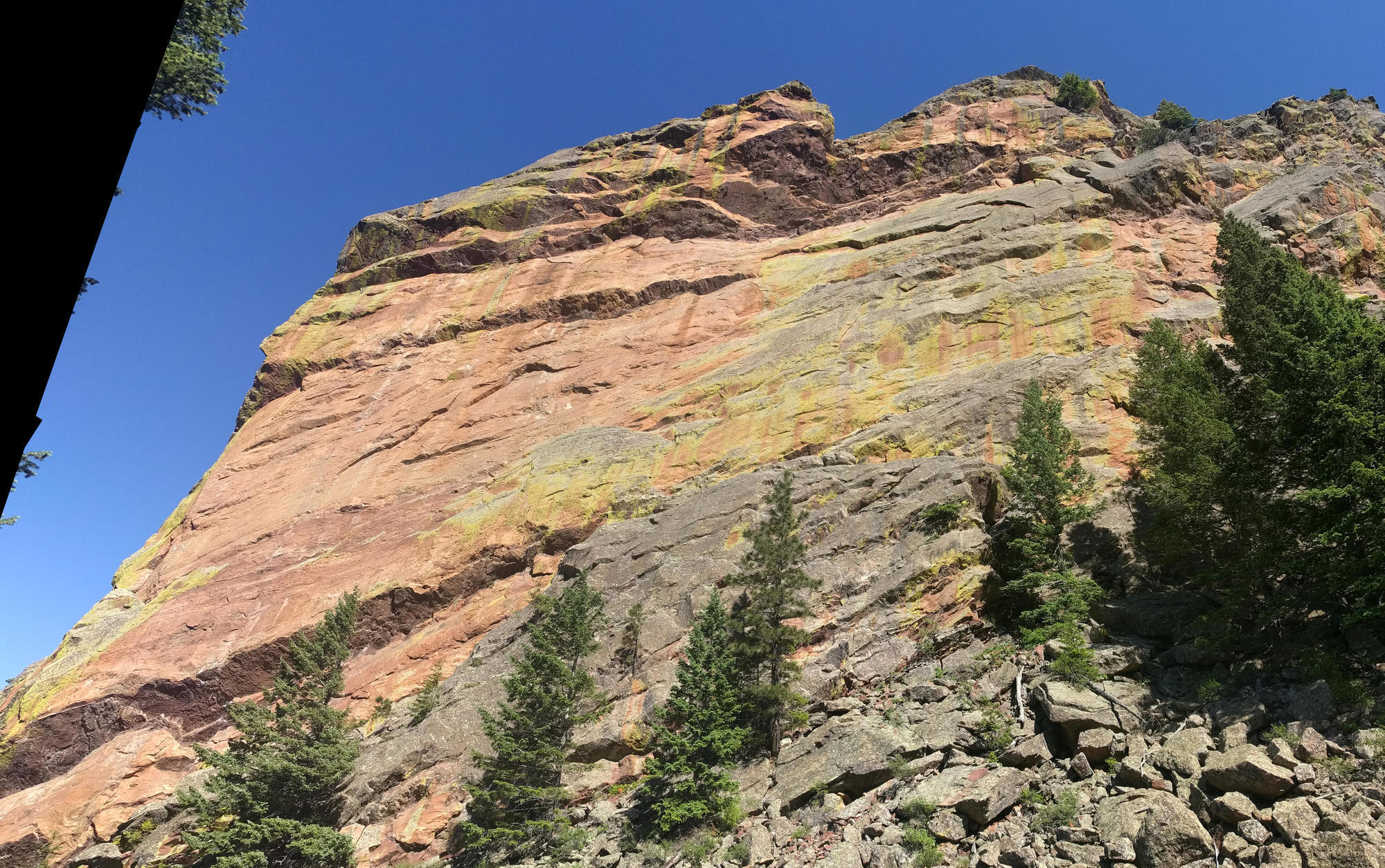 The face of Overhang Rock.