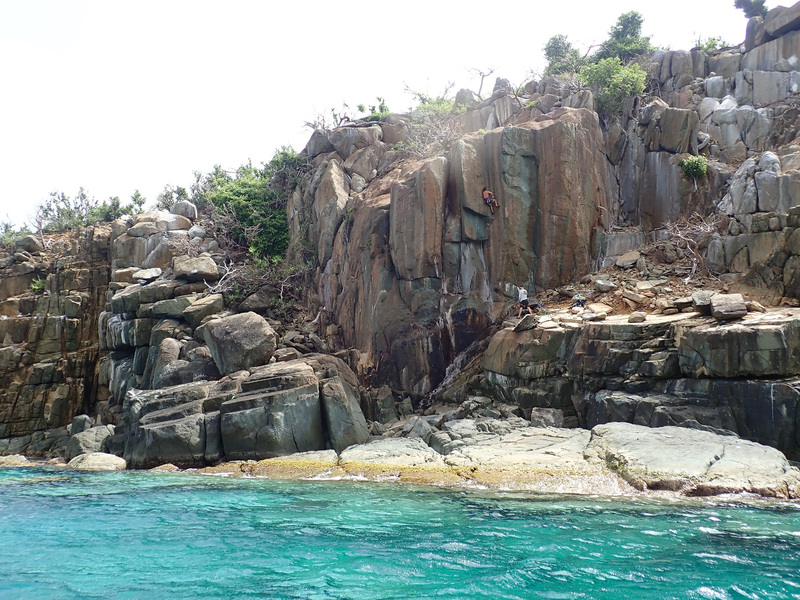 Rock Climbing in Dihedral Wall, Inner Brass Island