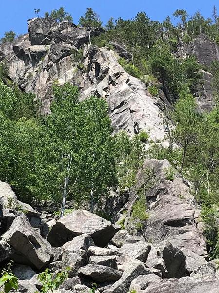 Rock Climbing in Palissades de Charlevoix, Quebec