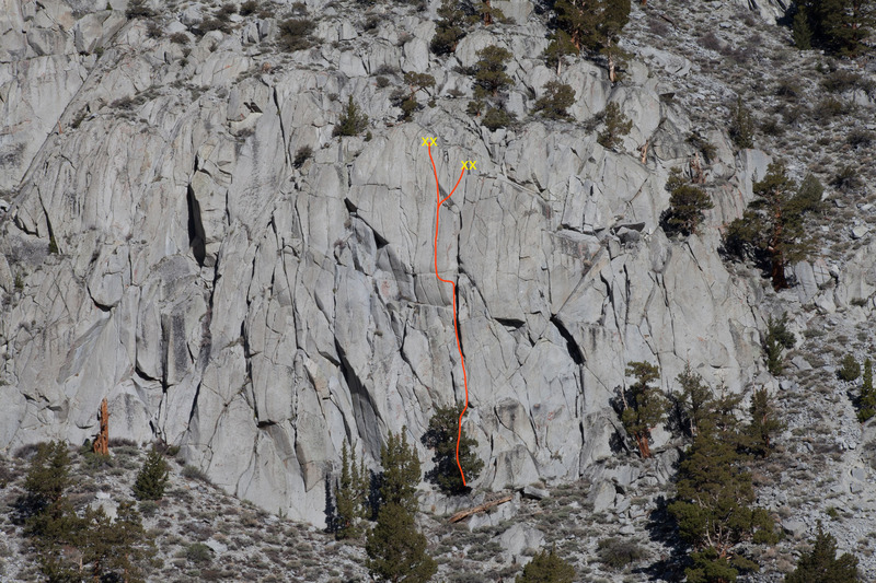 Rock Climb Jarring One Loose, Sierra Eastside