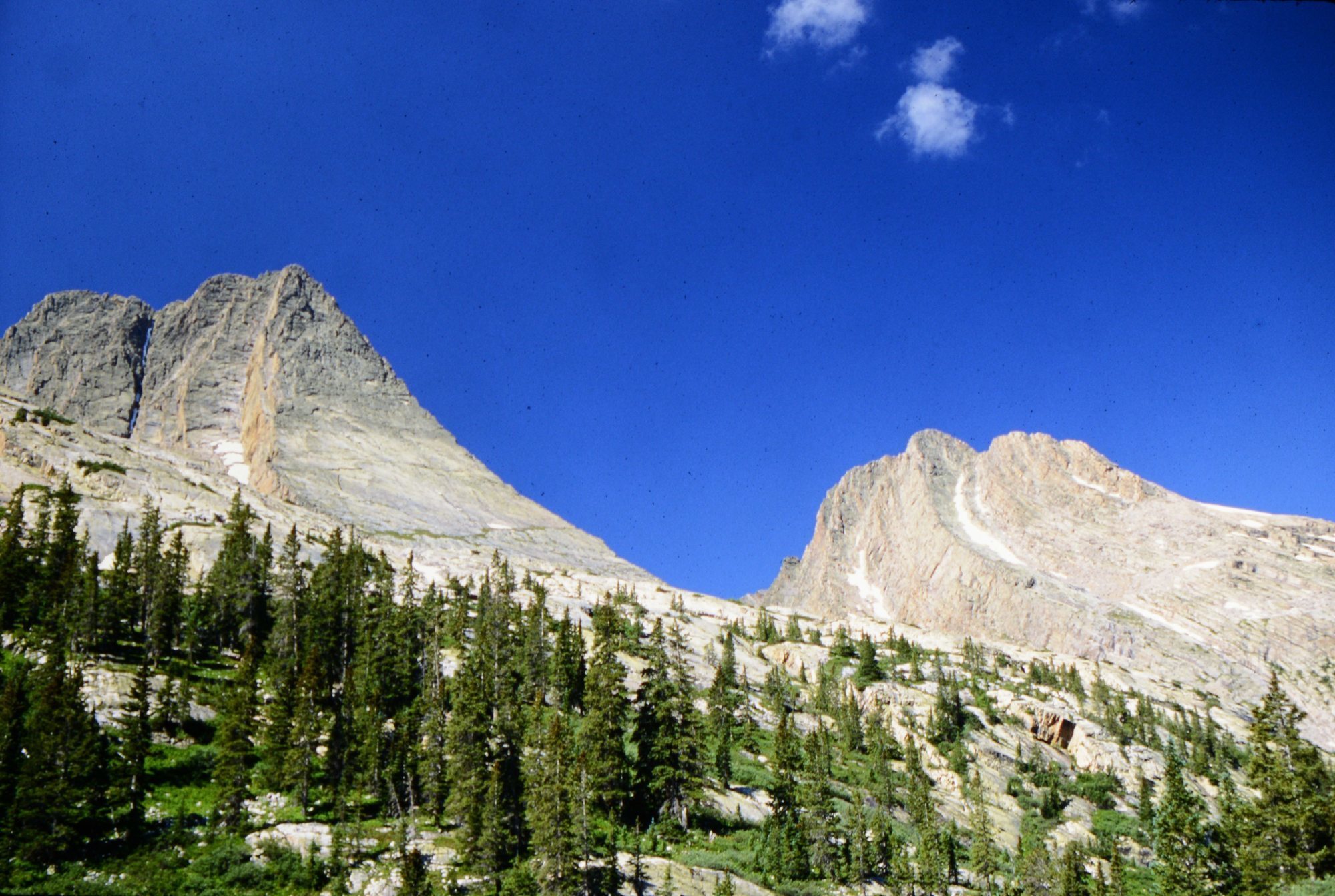 The Wham Ridge with the north ridge of Arrowhead in the distance.