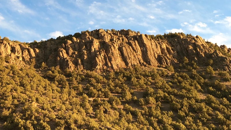 Climbing in Goshute Wall, Central Utah