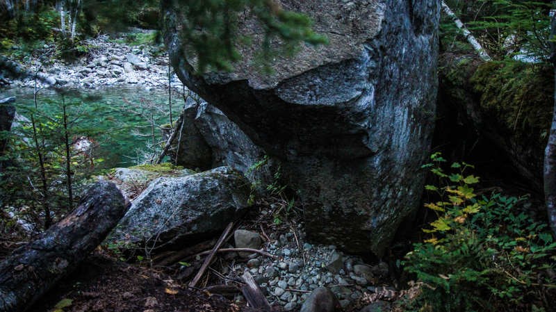 Climbing in Wishing Well Boulder, Central-West Cascades & Seattle