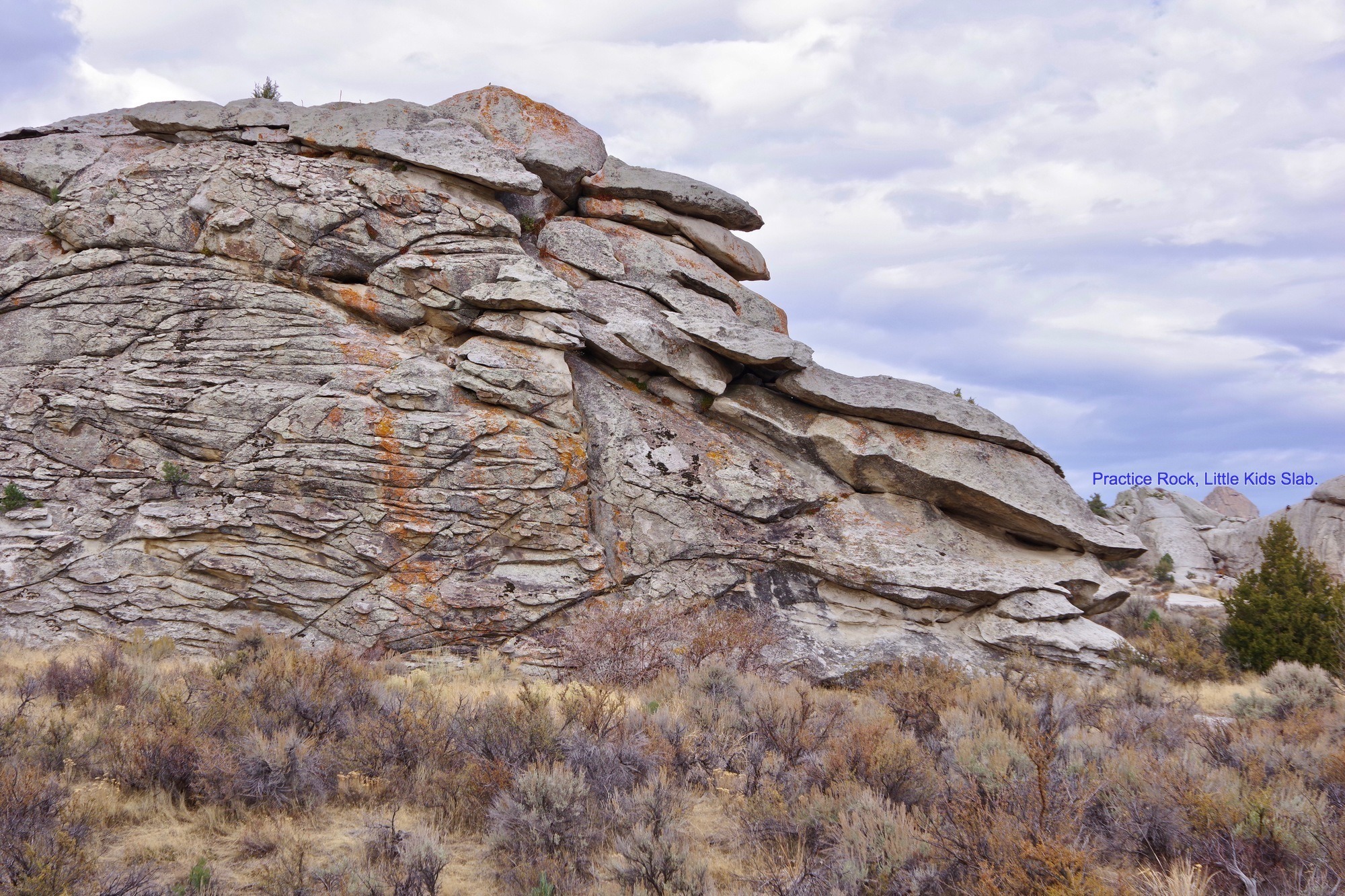 Toad Rock. Practice Rock can be seen in the distant at photo's right.