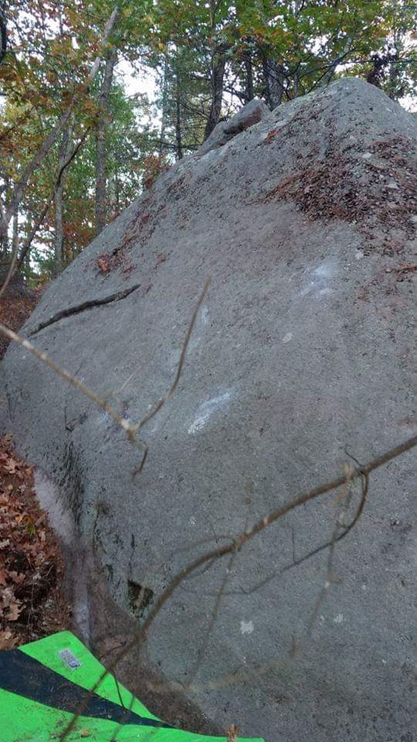 Poop diamonds on the back of the black diamond boulder