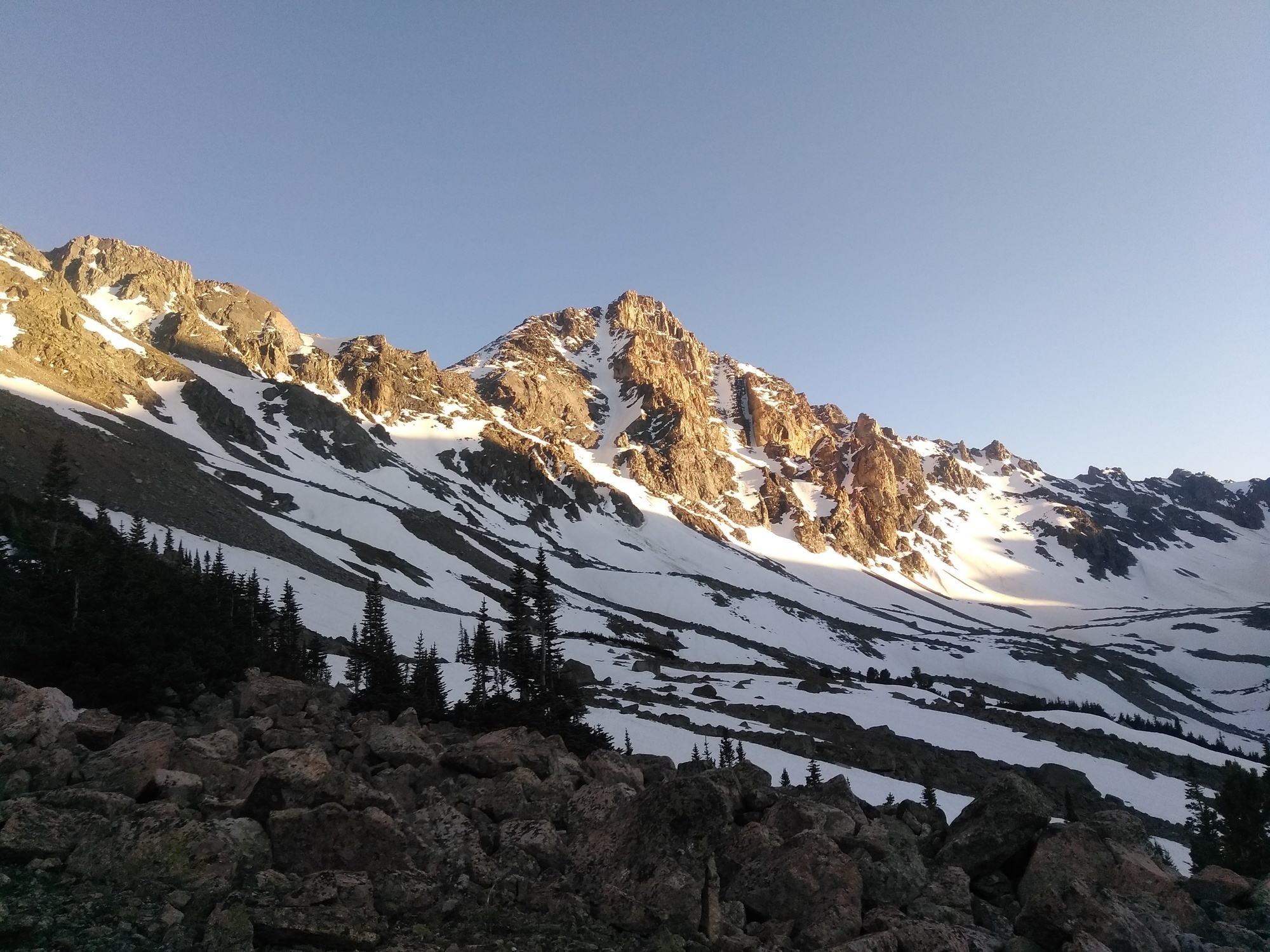 Whitetail Peak from Shadow Lake, June 2018