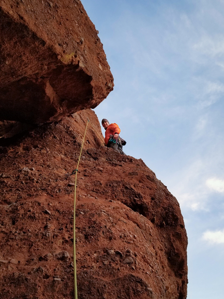 After the initial climb from the ground, getting ready to begin the ...