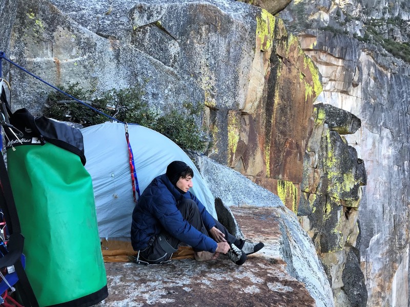 Upper ledge 30 feet below the summit.
