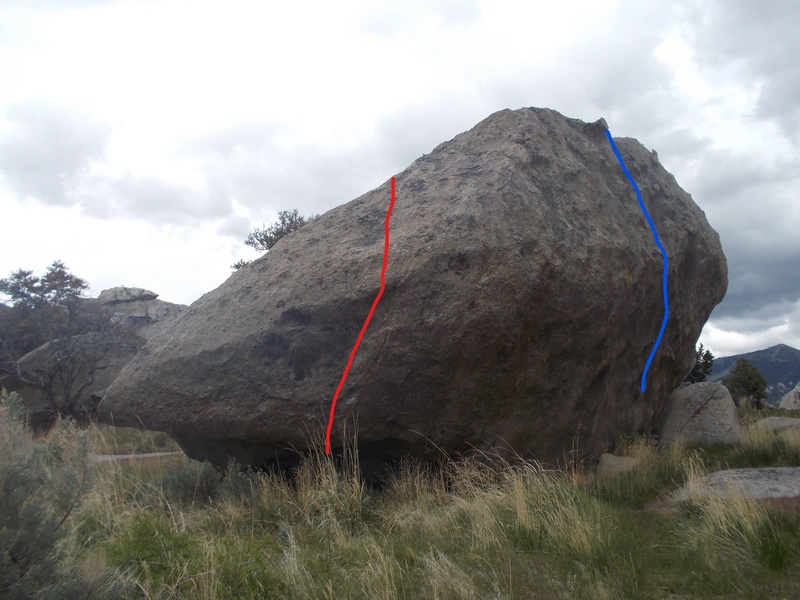 Climbing in Demon Daze Boulder, City of Rocks