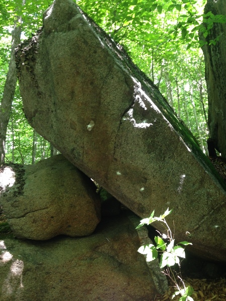 Climbing in Split Boulder, WM: Kinsman Notch