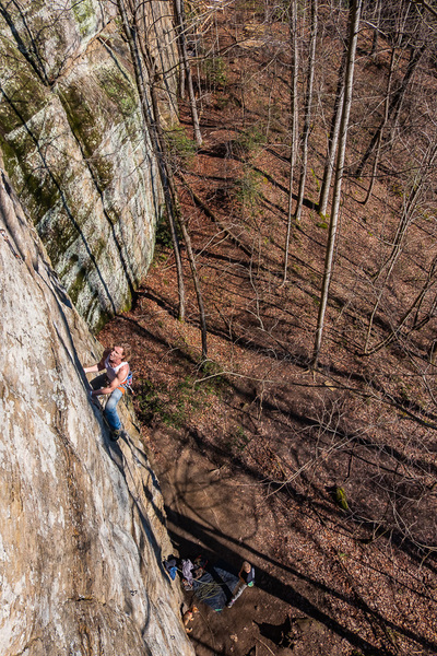 Rock Climb Throbbing Emotions, Red River Gorge