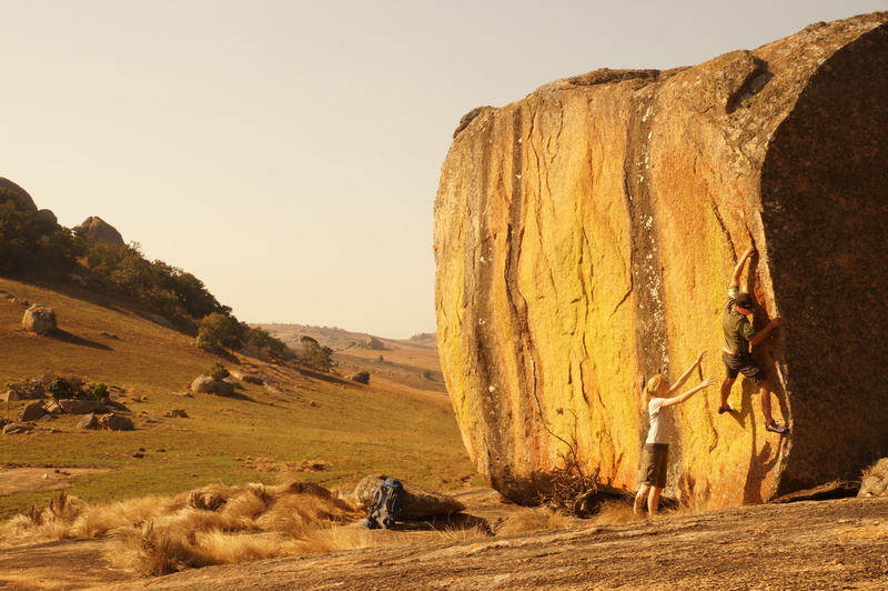 Climbing in Sibebe Rock, Sibebe Rock