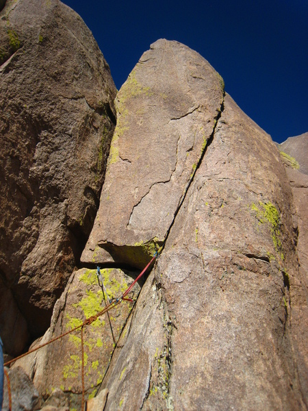 Rock Climb Guillotine Flake, Central Arizona
