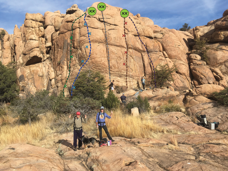 Rock Climbing in The Top Wall, Central Arizona