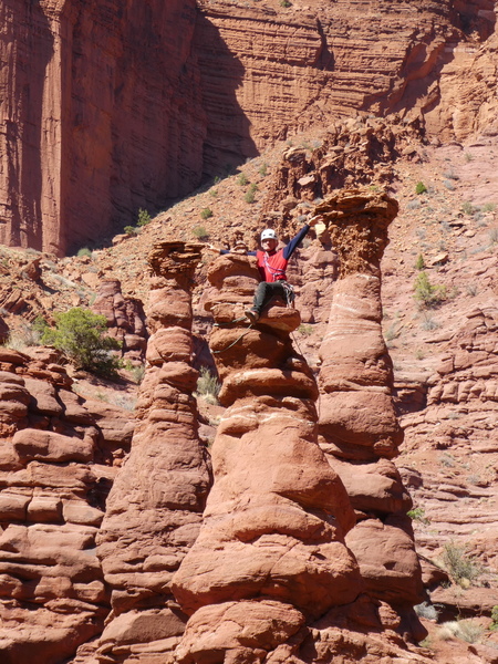 Rock Climbing in Baby Alien, Southeast Utah