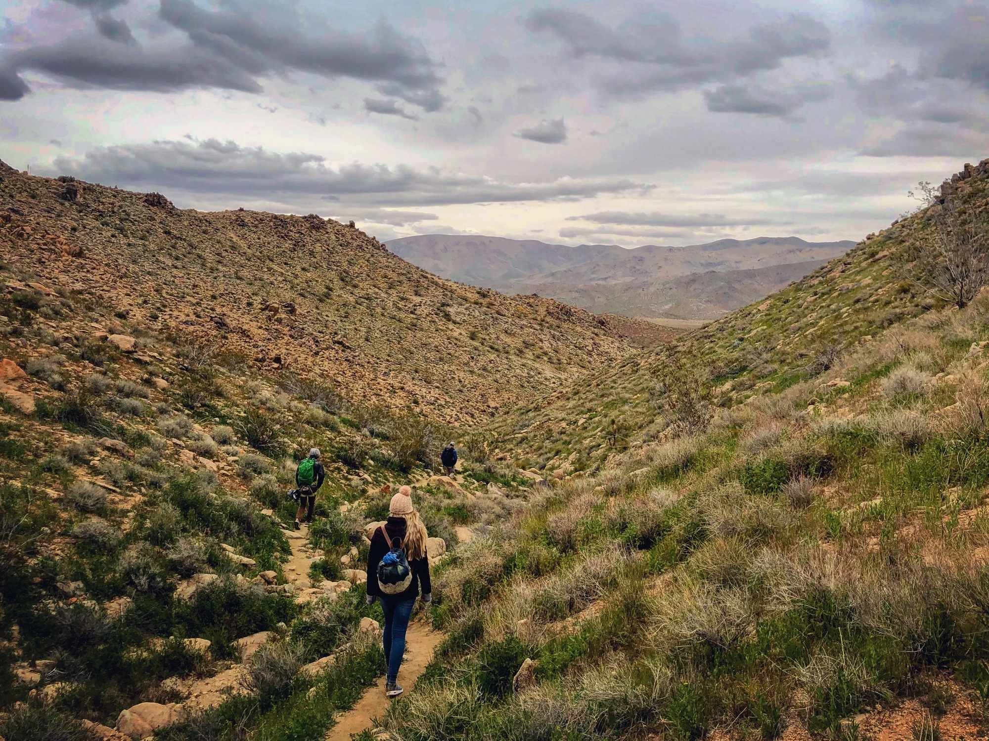 Heading back to the car after a cold day at Fairview.