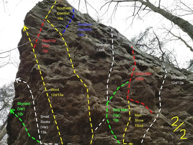 The peak of The Concave. Tops of Routes