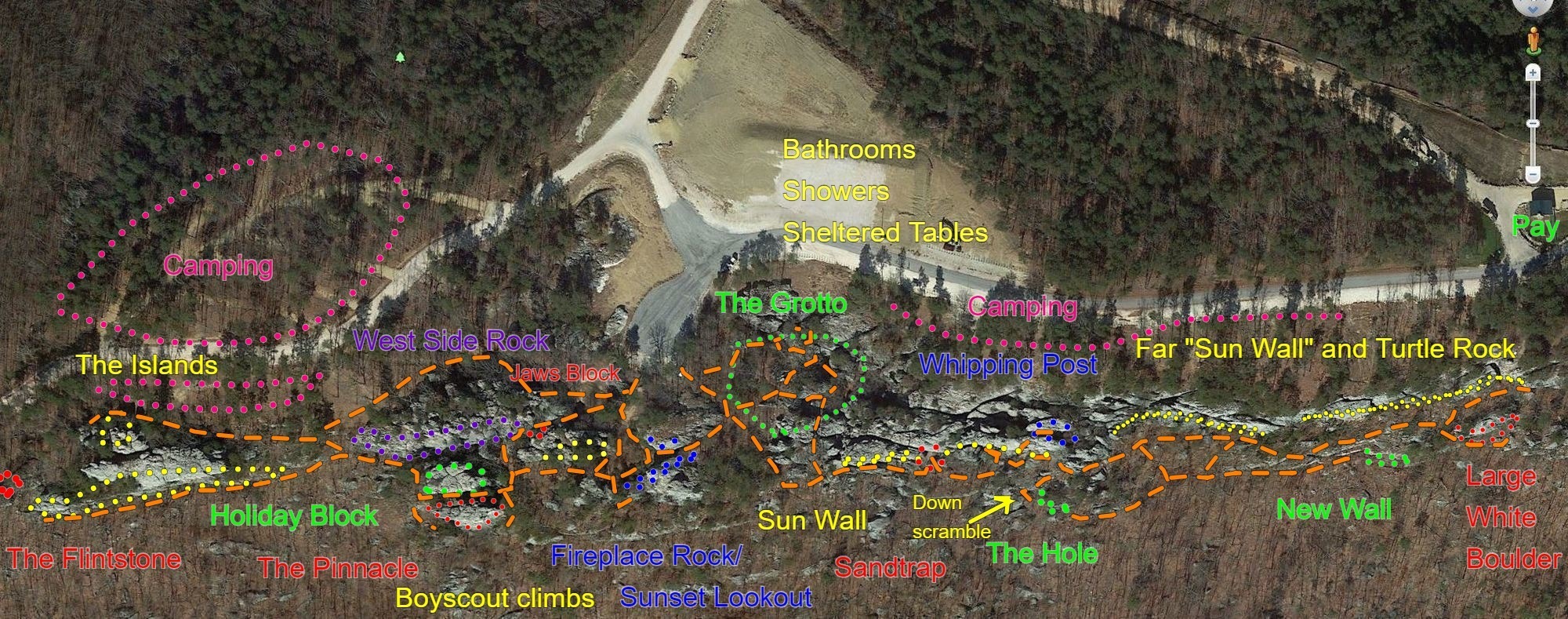 Full View of Sandrock, fall/winter satellite. Click center to open full ...
